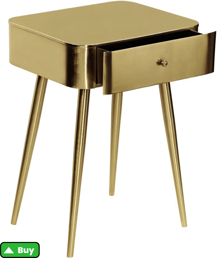 Luxury Bedroom Ideas: Add Glamor with a Gold Nightstand